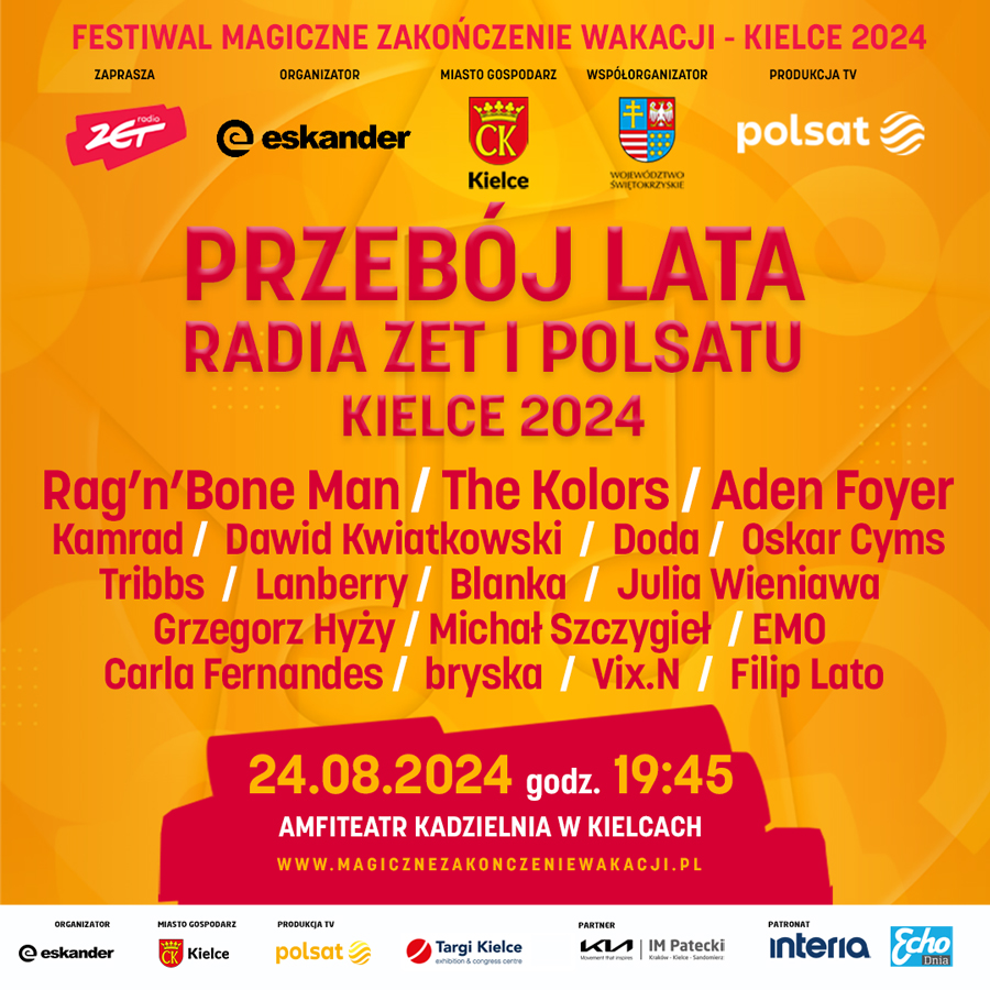 Przebój Lata Radia Zet i Polsatu - rejestracja POLSAT - Kielce | Kupuj Bilety Online - biletyna.pl
